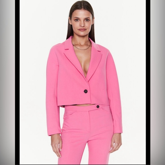 Sisley | Jackets & Coats | Sisley Italian Pink Cropped Blazer And Pants ...
